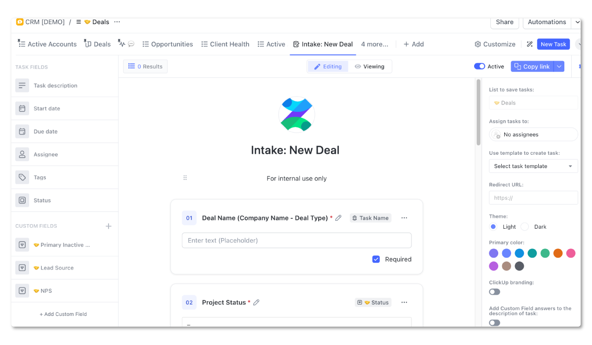 How to Build a CRM in ClickUp