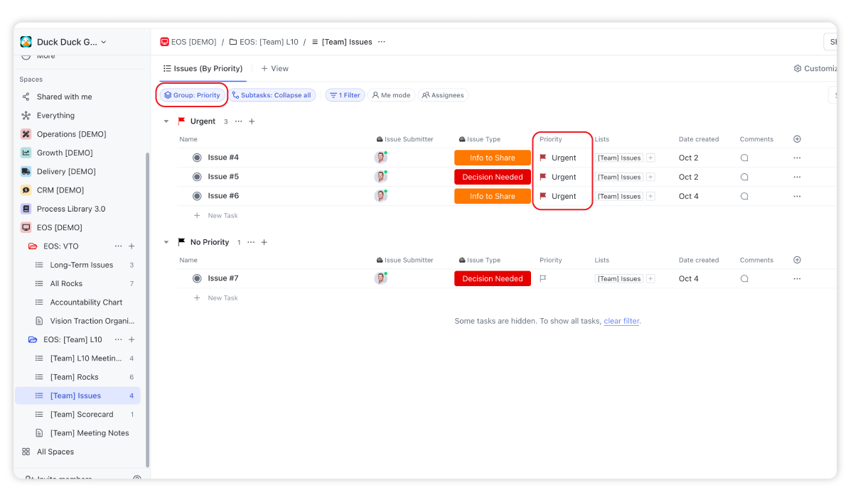 Keep Your Vision and Work Aligned with EOS® in ClickUp